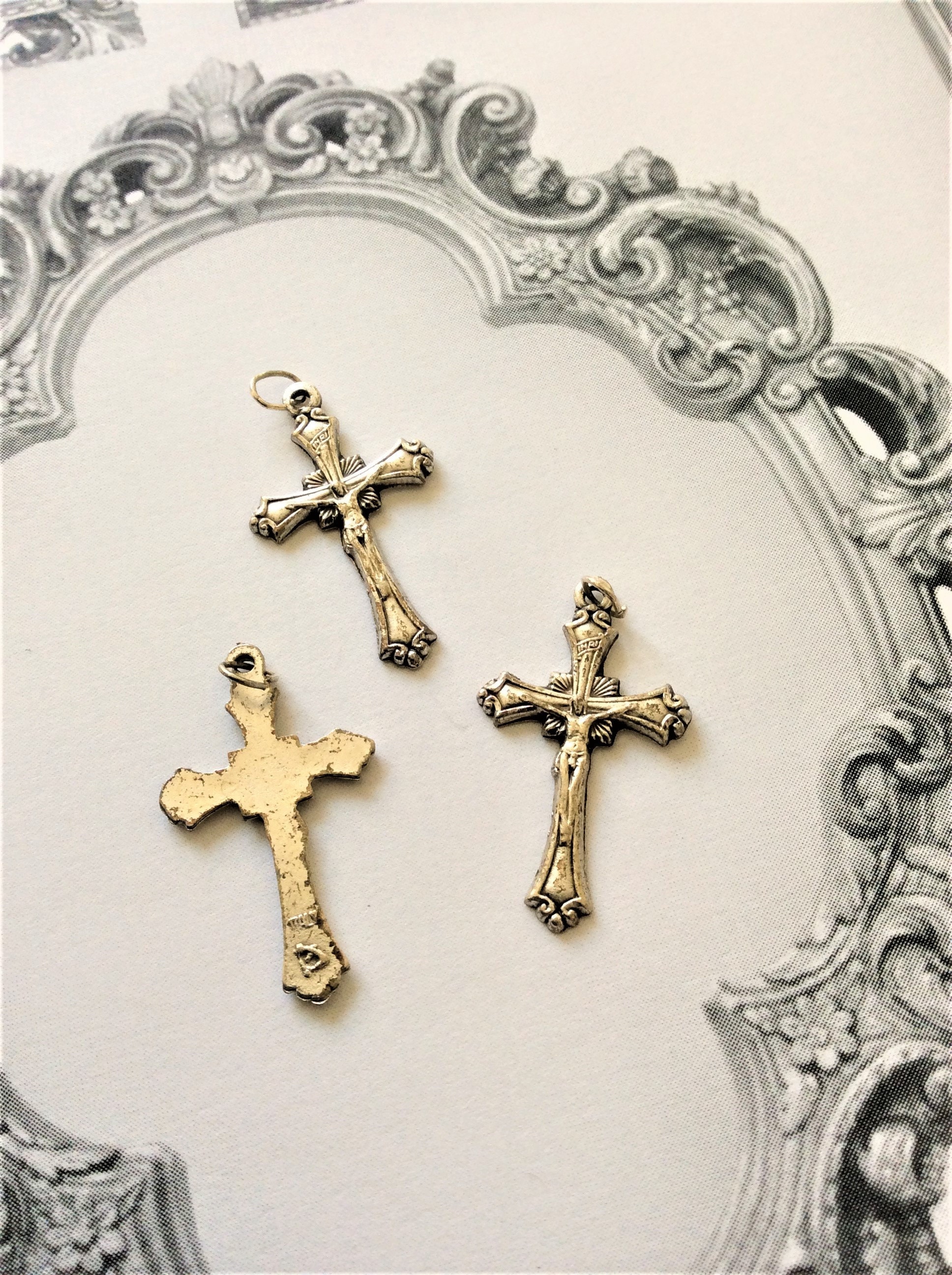 Italian Rosary Crucifix Pendant Italian Rosary Parts - Etsy