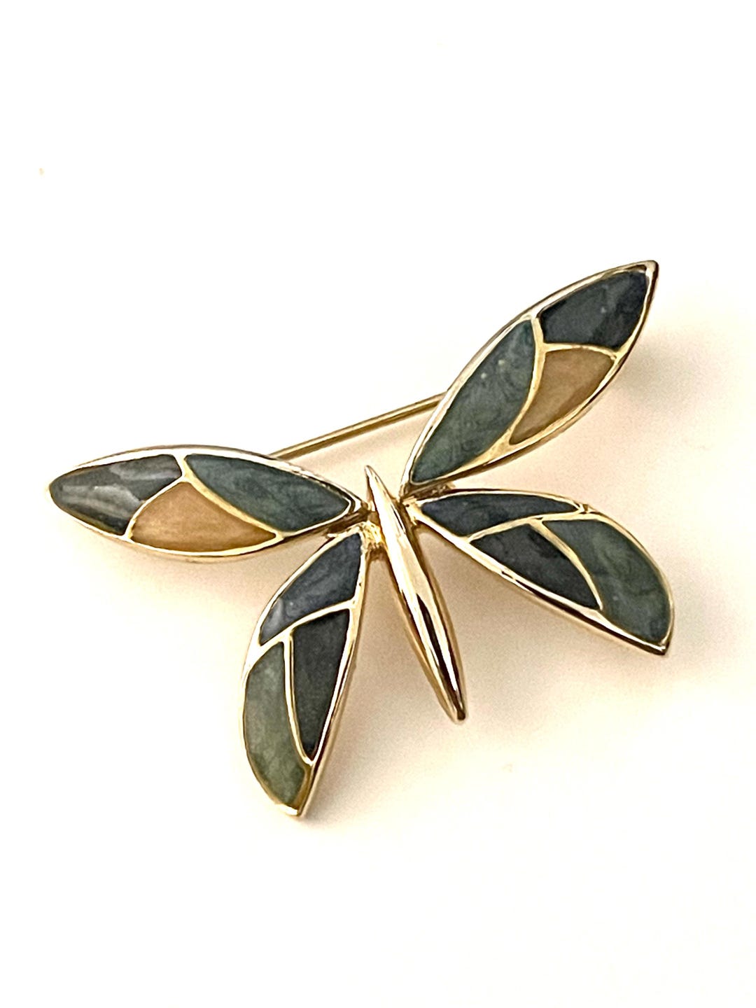 Vintage Unsigned LC Mosaic Enamel Butterfly Brooch Pin BX74 - Etsy
