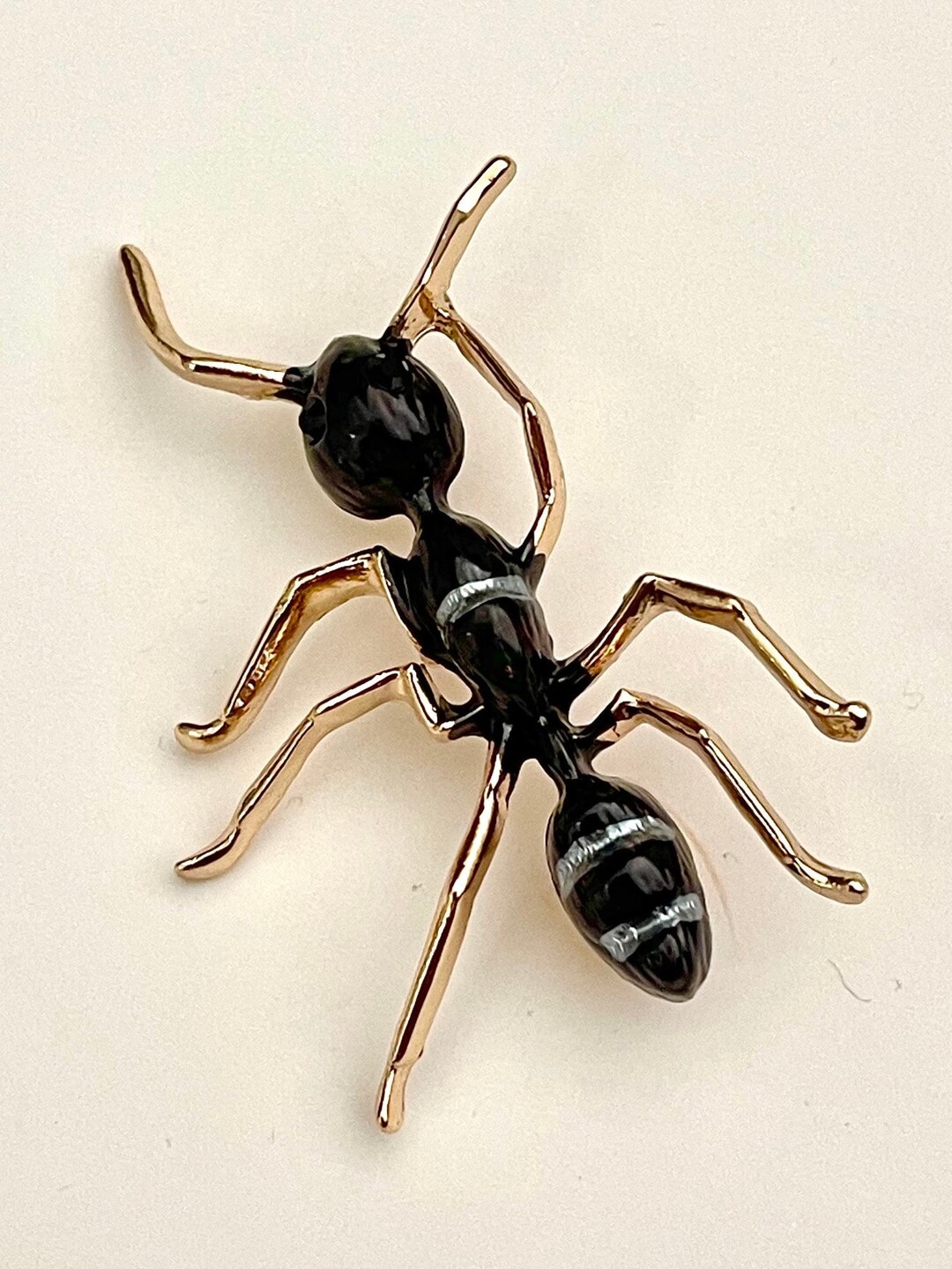 Vintage Black Ant Brooch Pin in Gold Tone BX73 - Etsy