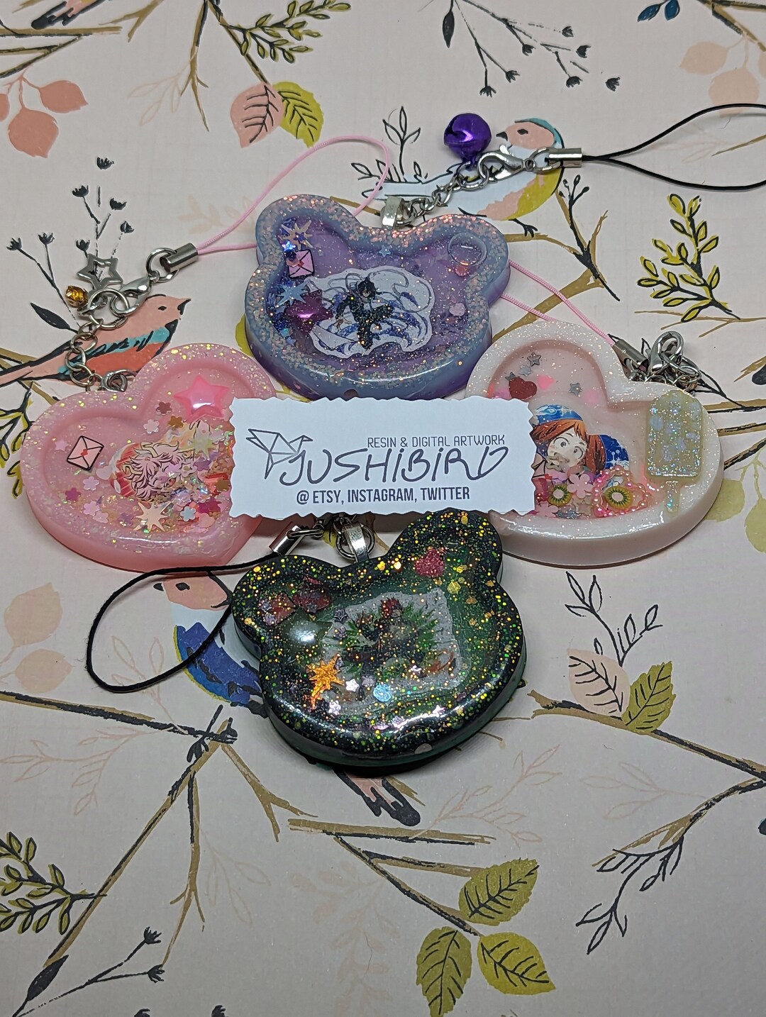 Anime Hero Academy Keychain Shaker Charm - Etsy