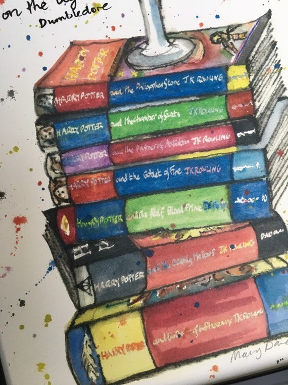 Harry Potter Books Stacked