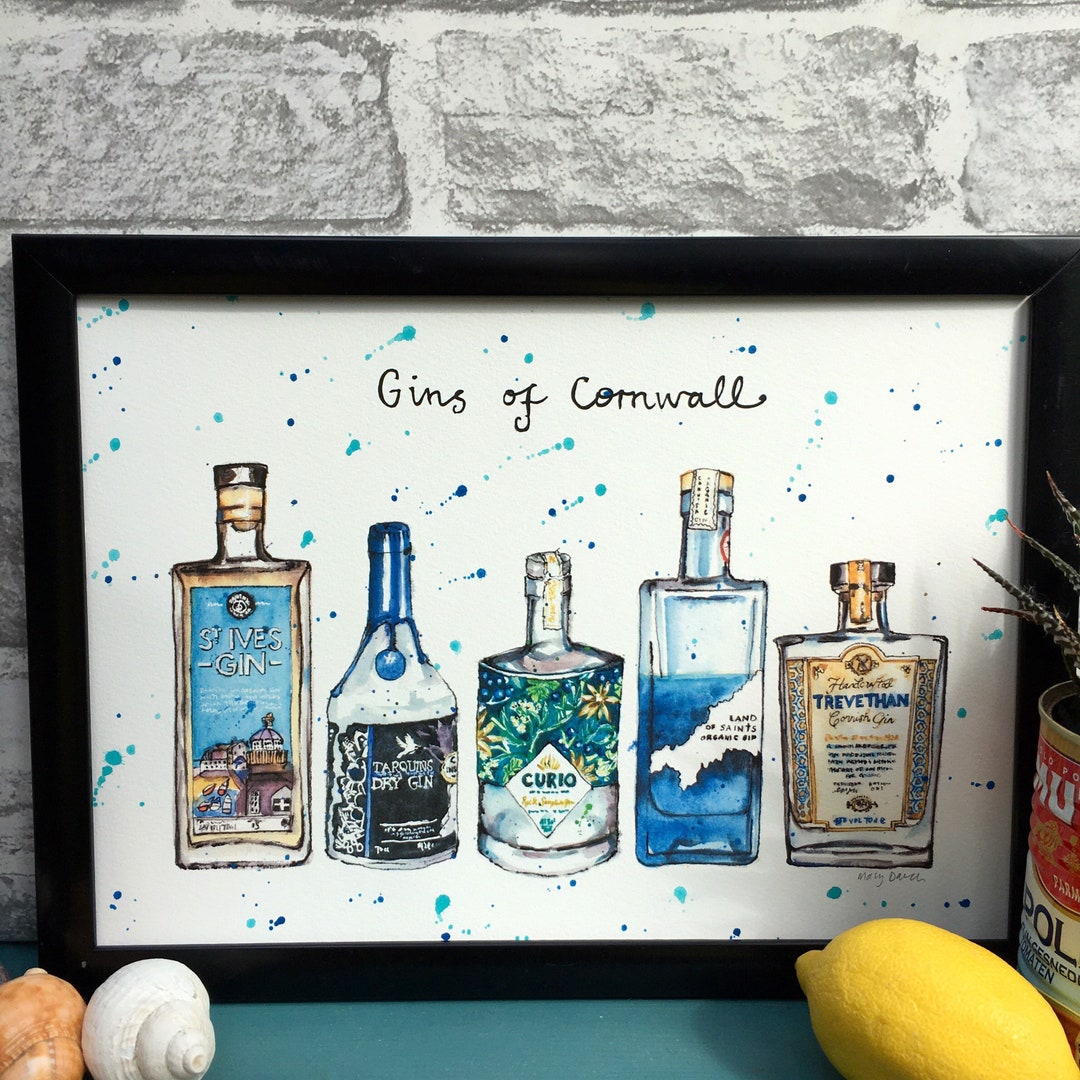 Gins of Cornwall | Gin | Gin and Tonic | Cornish Gin Gift | Gin Print ...