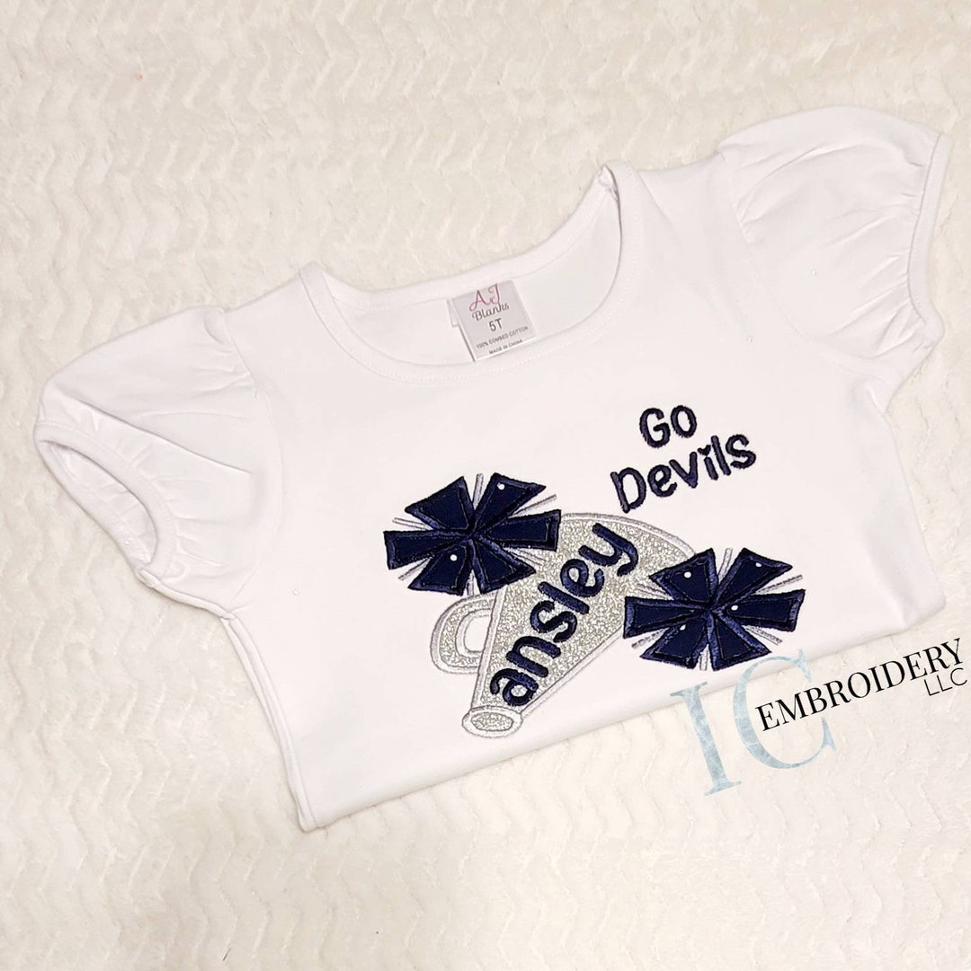Navy and White Cheer Shirt Team Cheer Shirt Navy /white - Etsy