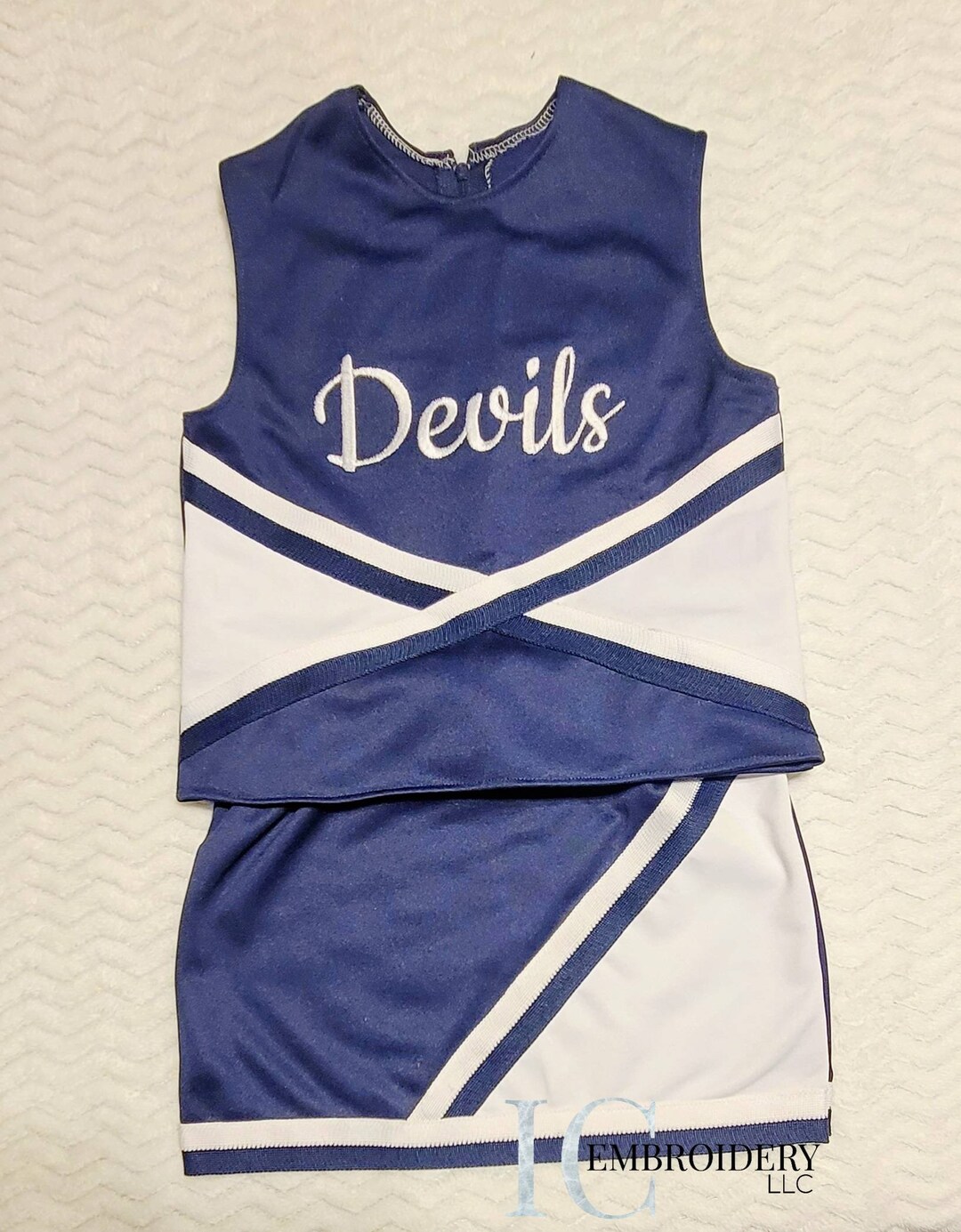 Navy and White Cheer Uniform Cougars Cheer Uniform - Etsy