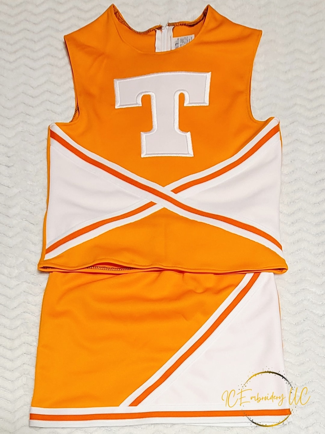 Orange and White Cheer Uniform, Cougars Cheer Uniform,orangewhite ...