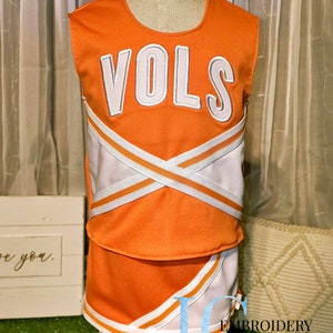 Orange and White Cheer Uniform, Custom Cheer Uniform,orangewhite ...