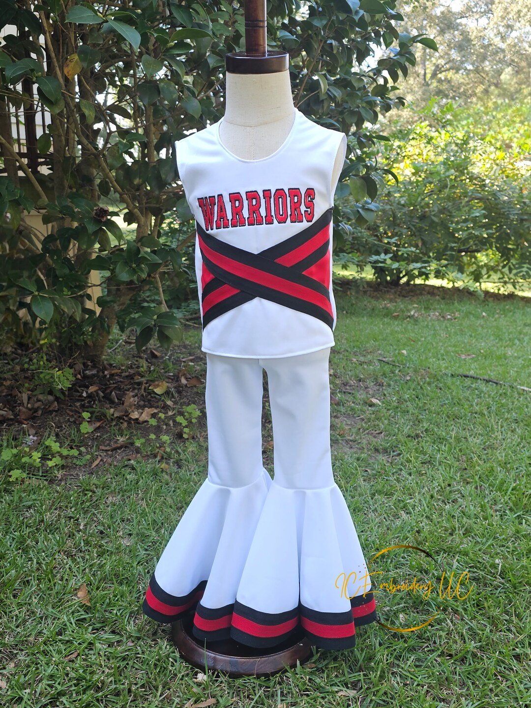 White/red Cheer Uniform, Custom Cheer Uniform, Custom Colors Uniform ...