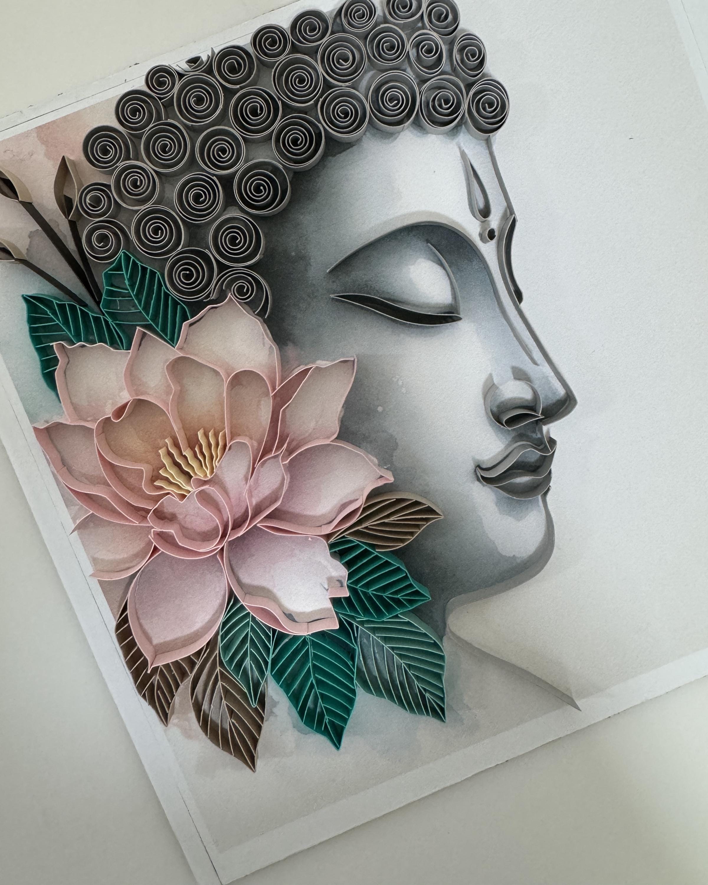 Handcrafted Paper Quilled Buddha Wall Art zen Decor for Home - Etsy