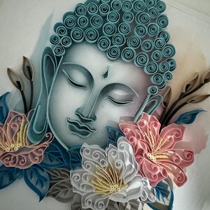 Peaceful Buddha Paper Quilled Wall Art Spiritual Home Decor - Etsy