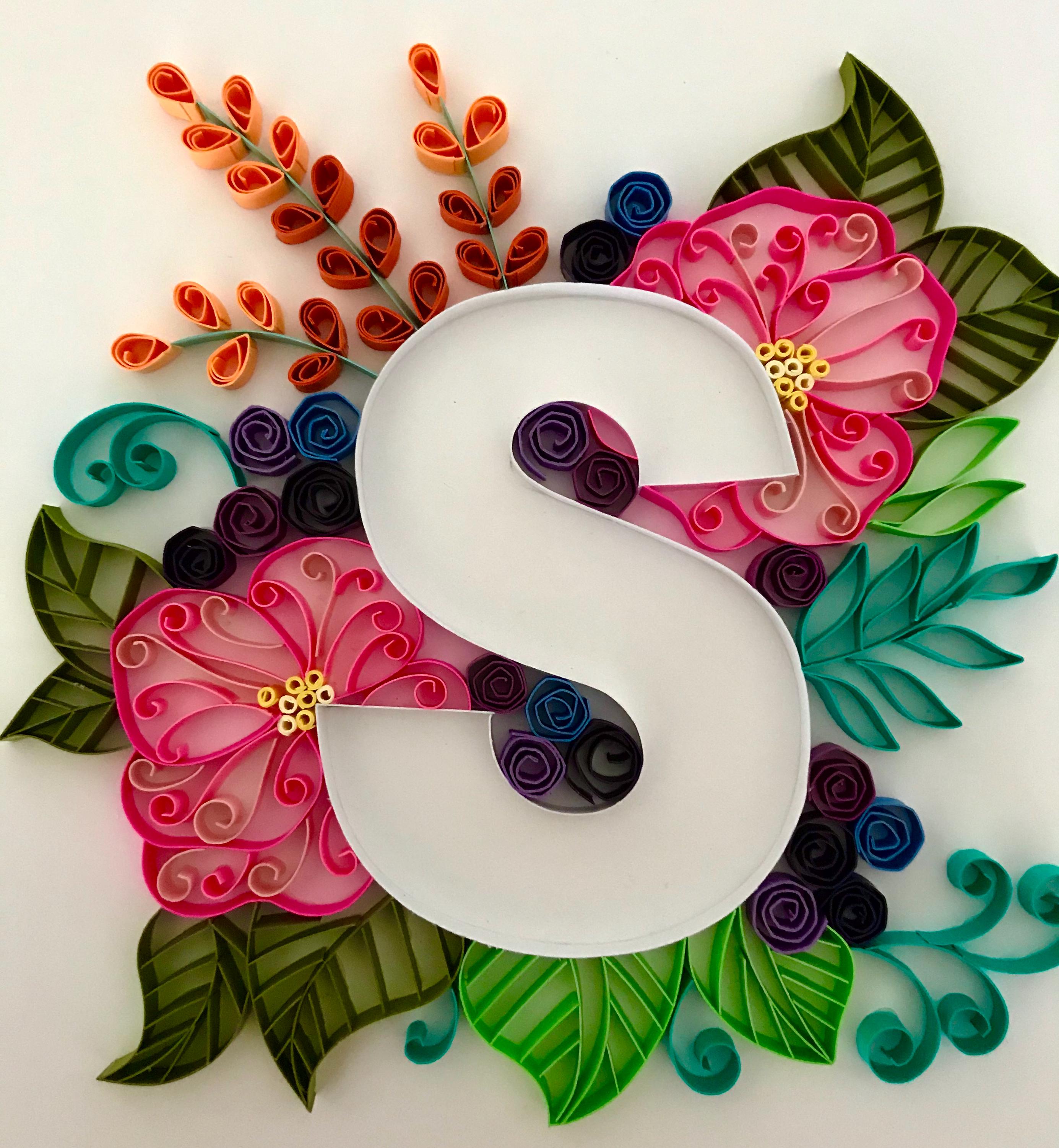 Unique Handcrafted Paper Quilling Monogram Personalized Just for You - Etsy