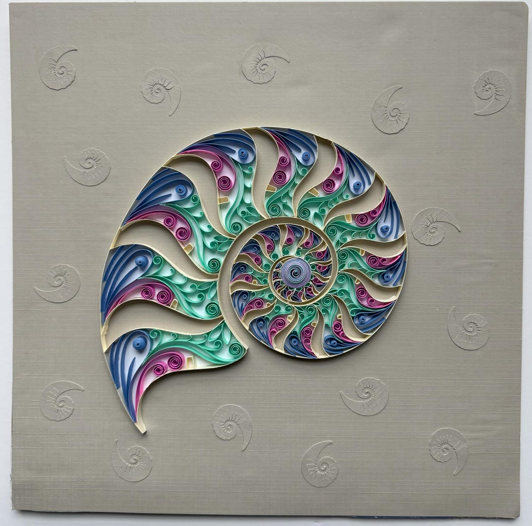 Handcrafted Quilled Nautilus Shell Art – Intricate Paper Sculpture for ...
