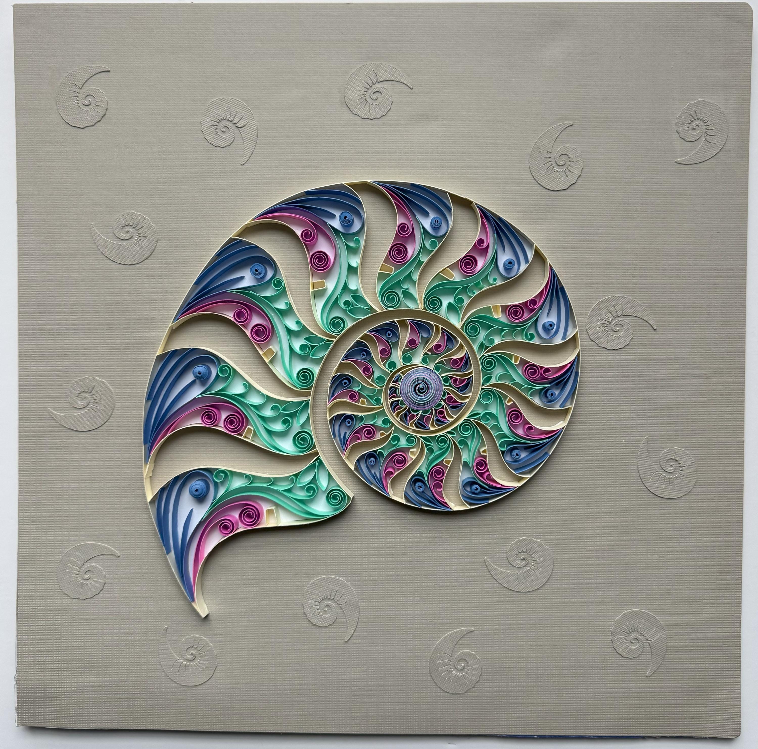 Handcrafted Quilled Nautilus Shell Art – Intricate Paper Sculpture for ...