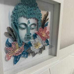 Peaceful Buddha Paper Quilled Wall Art Spiritual Home Decor - Etsy