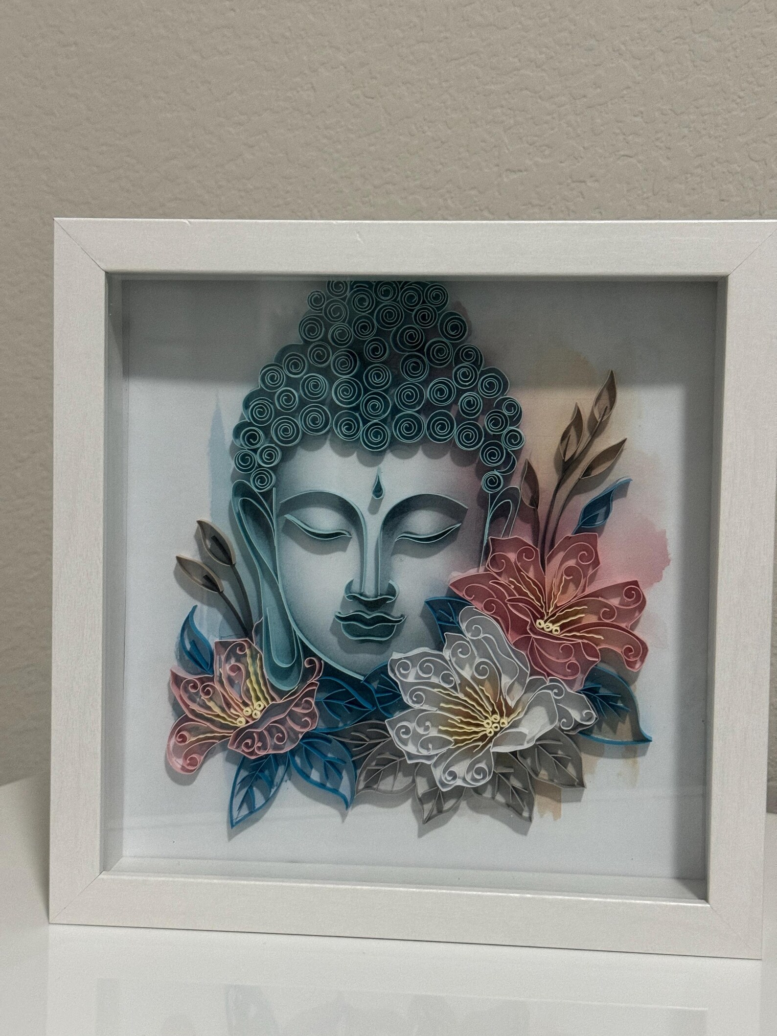 Peaceful Buddha Paper Quilled Wall Art Spiritual Home Decor - Etsy