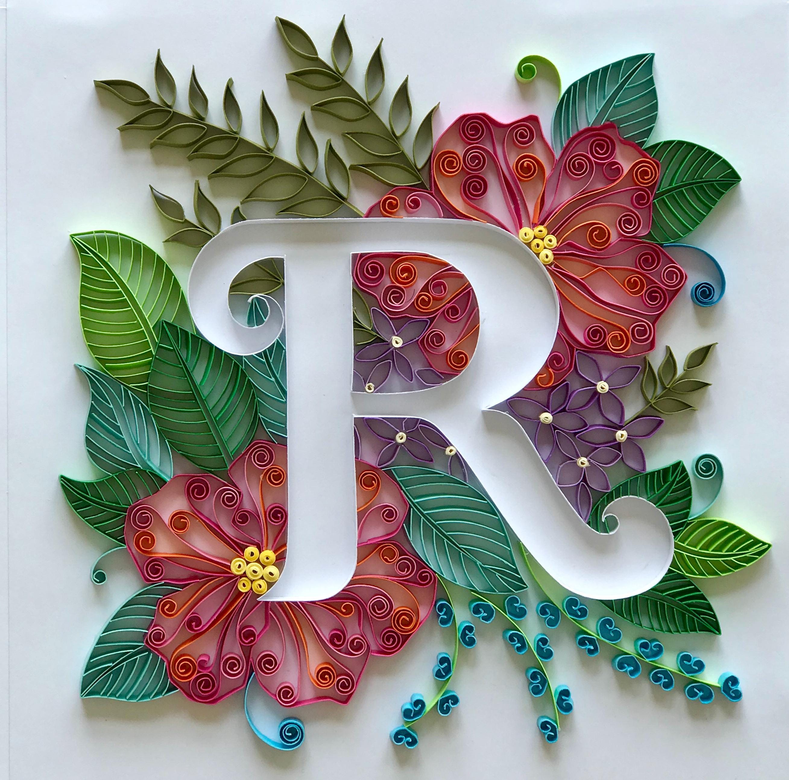 Unique Handcrafted Paper Quilling Monogram Personalized Just for You - Etsy