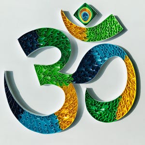 Paper Quilled OM Symbol Spiritual Art Meditation and Yoga Wall Decor - Etsy