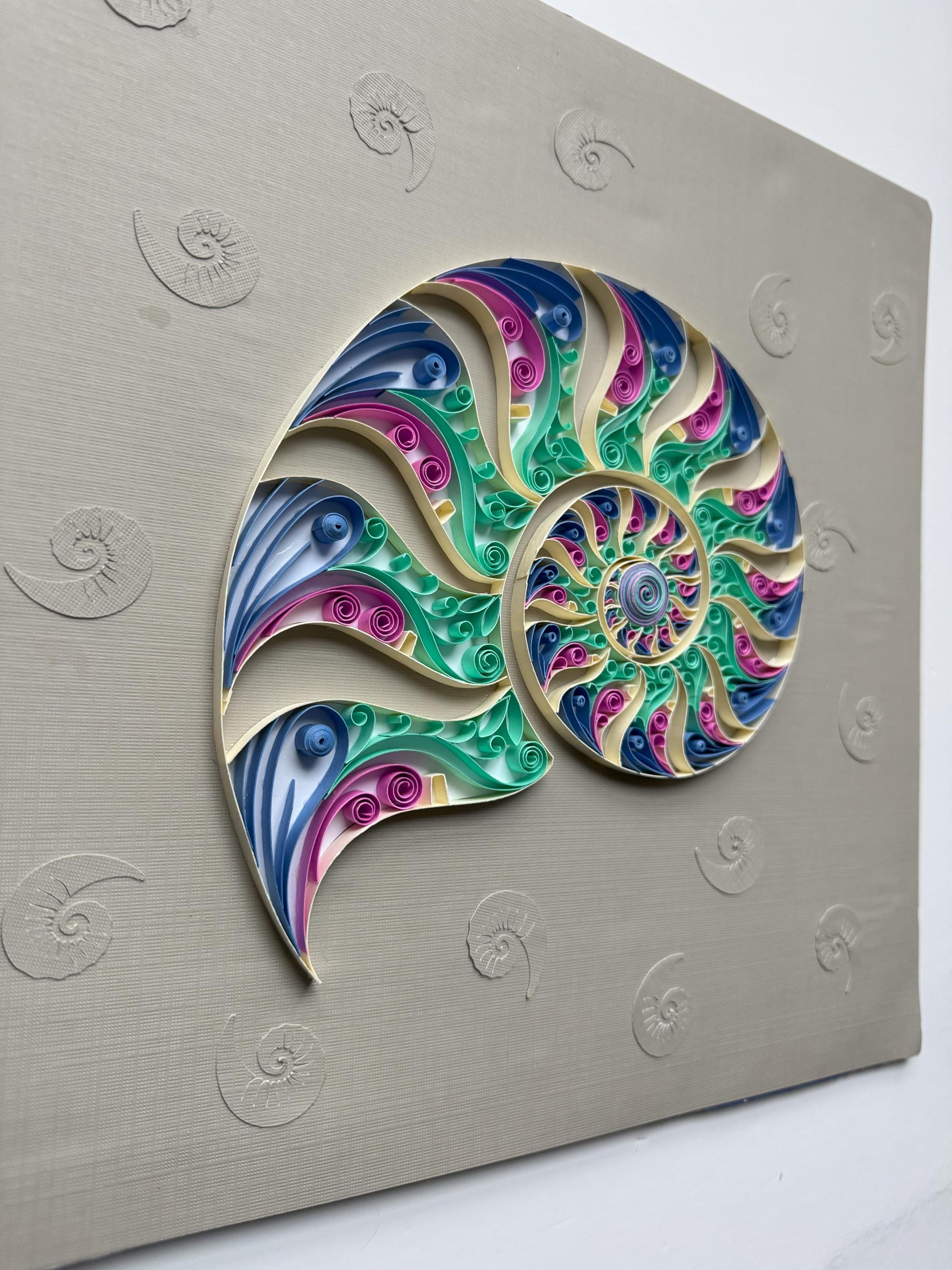 Handcrafted Quilled Nautilus Shell Art – Intricate Paper Sculpture for ...