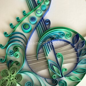 Elegant Treble Clef Quilling Art - Handcrafted Musical Paper Wall Decor ...