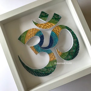 Paper Quilled OM Symbol Spiritual Art Meditation and Yoga Wall Decor - Etsy