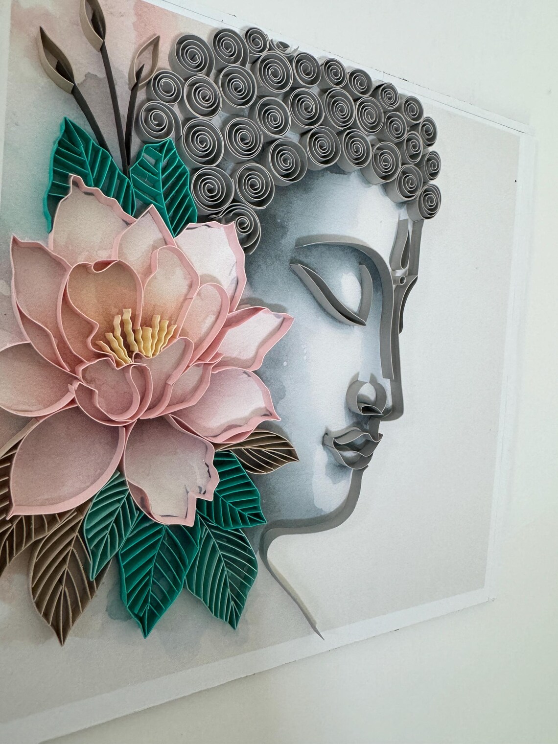 Handcrafted Paper Quilled Buddha Wall Art zen Decor for Home - Etsy