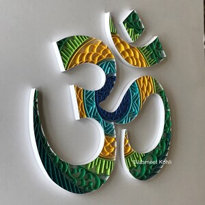 Paper Quilled OM Symbol Spiritual Art Meditation and Yoga Wall Decor - Etsy