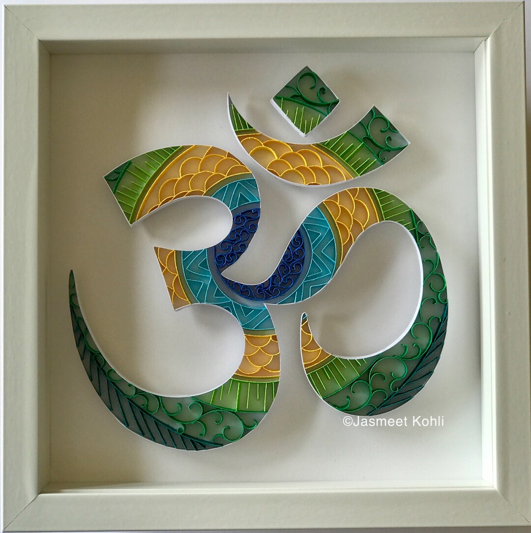 Paper Quilled OM Symbol Spiritual Art Meditation and Yoga Wall Decor - Etsy