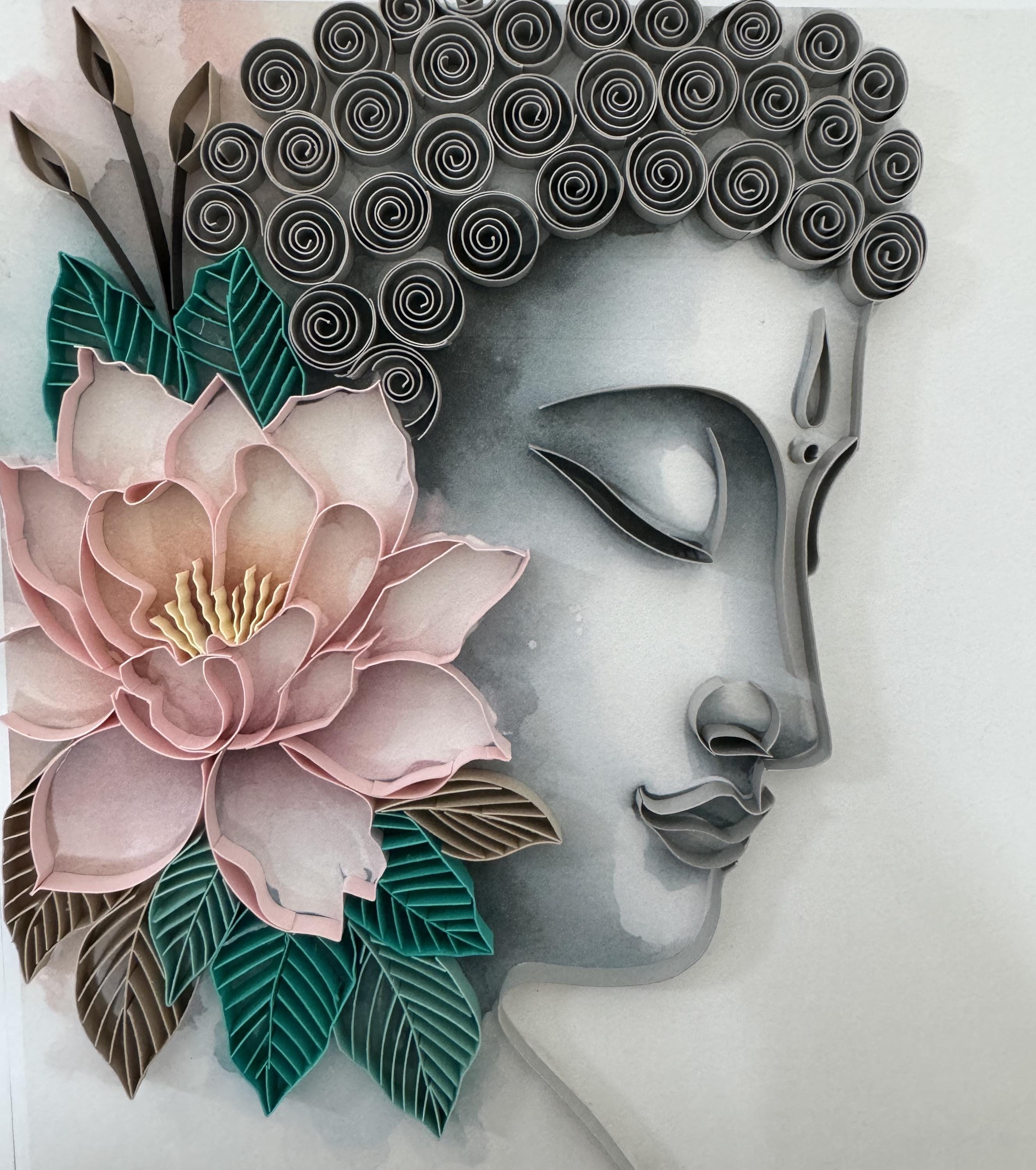 Handcrafted Paper Quilled Buddha Wall Art zen Decor for Home - Etsy