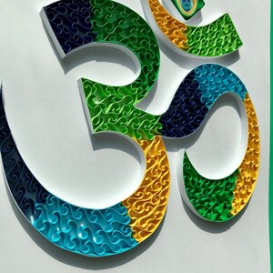 Paper Quilled OM Symbol Spiritual Art Meditation and Yoga Wall Decor - Etsy