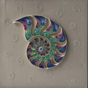 Handcrafted Quilled Nautilus Shell Art – Intricate Paper Sculpture for ...