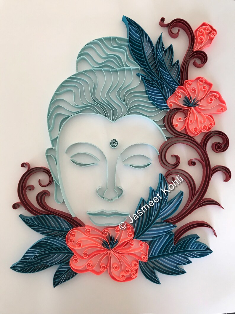 Serene Buddha Paper Quilled Art Handmade Spiritual Decor - Etsy