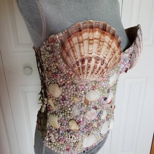 Mermaid Beaded Shell Bustier Top - Etsy