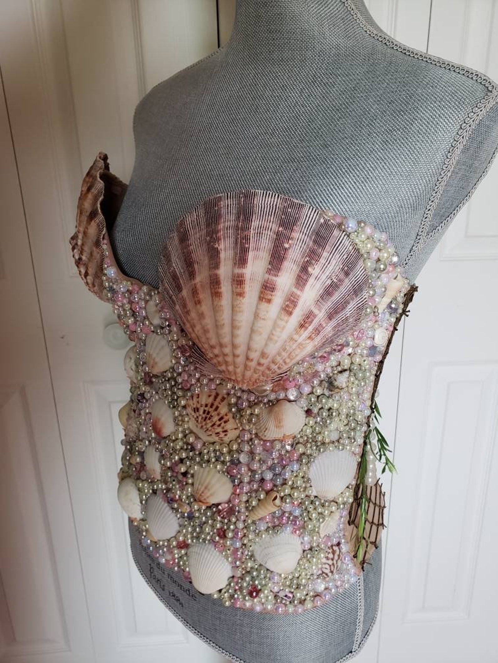 Mermaid Beaded Shell Bustier Top - Etsy