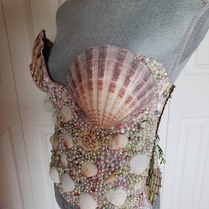 Mermaid Beaded Shell Bustier Top - Etsy