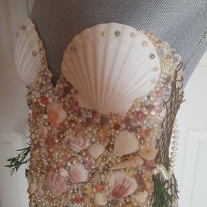 Mermaid Beaded Shell Bustier Top - Etsy