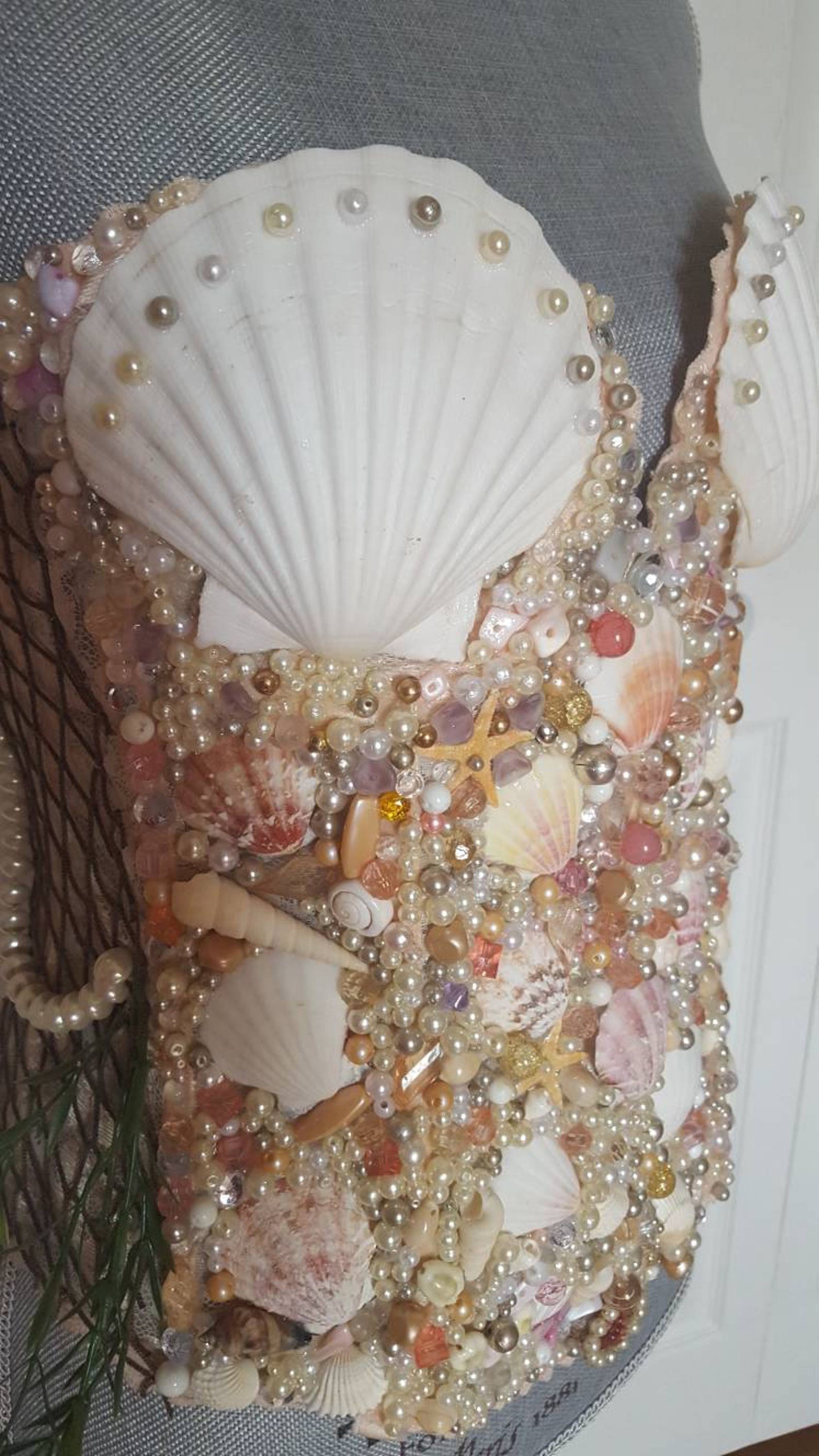 Mermaid Beaded Shell Bustier Top | Etsy