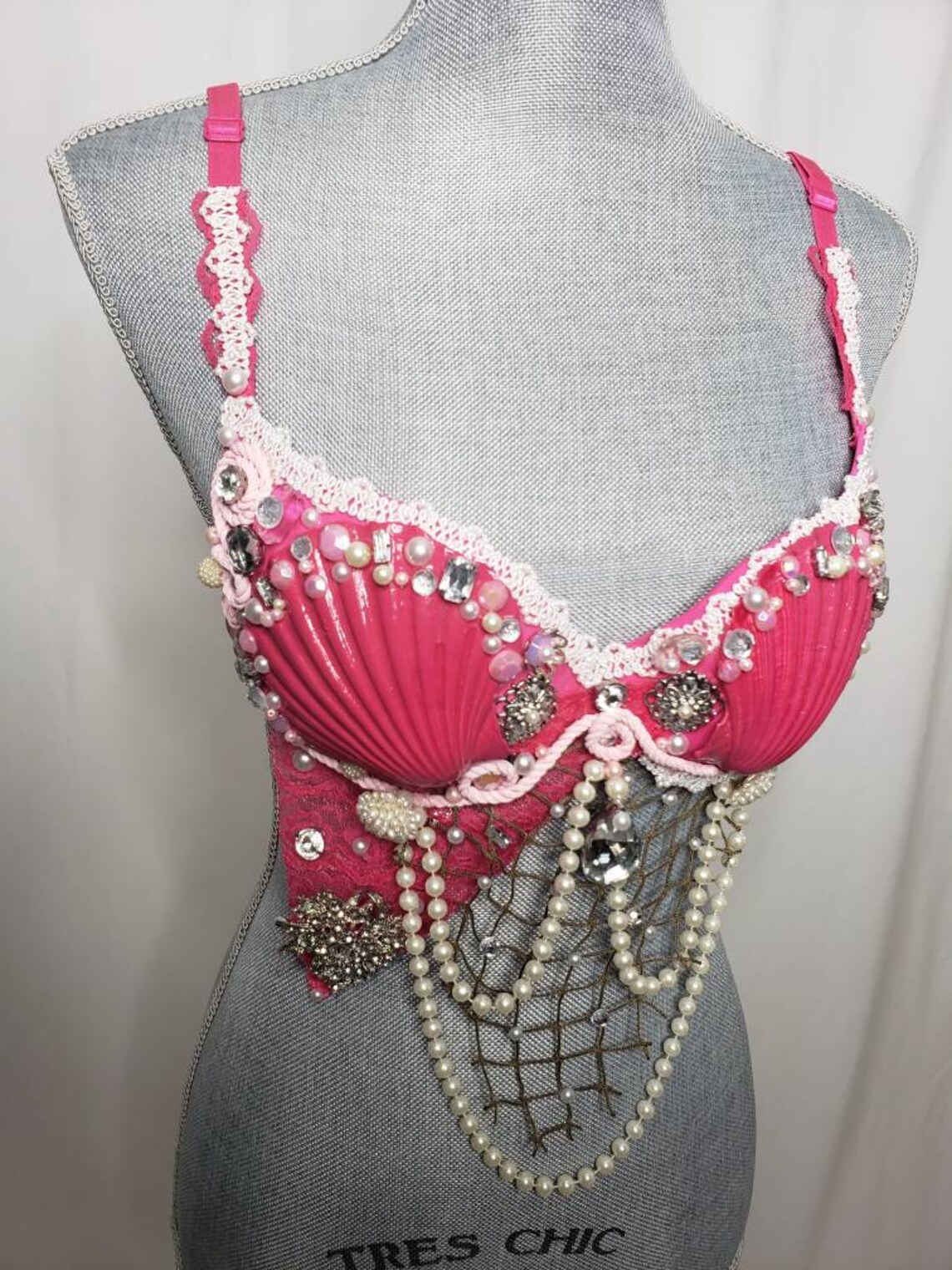 Pink Vintage-inspired Mermaid Top - Etsy