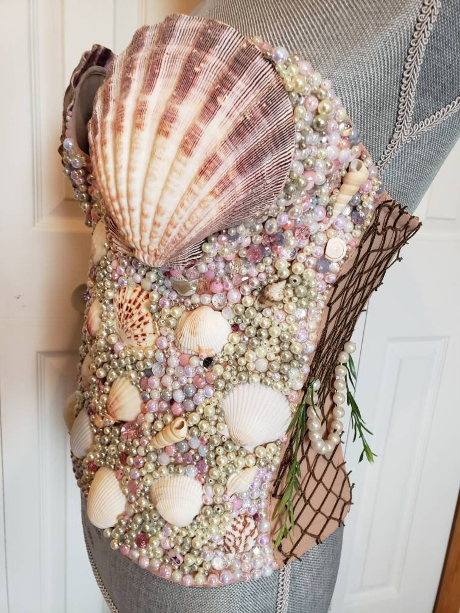 Mermaid Beaded Shell Bustier Top - Etsy