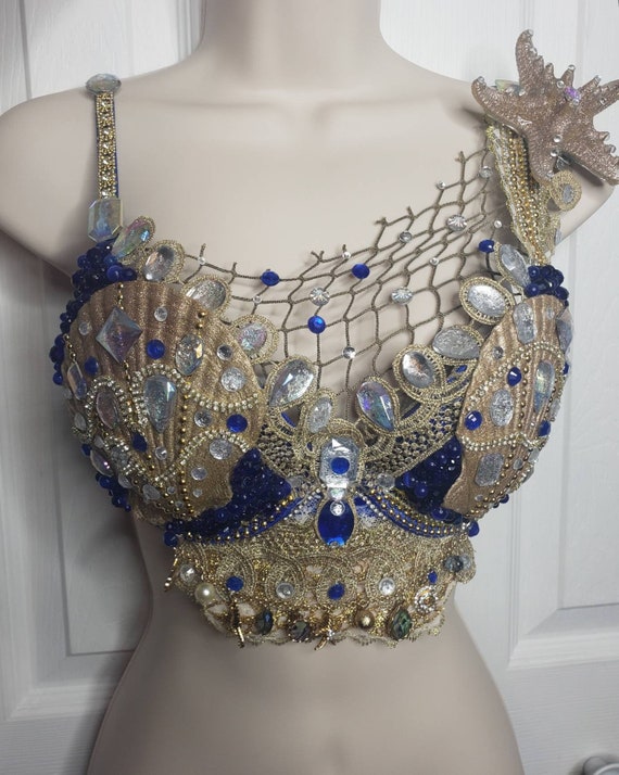 Starry Night Mermaid Top/bra - Etsy