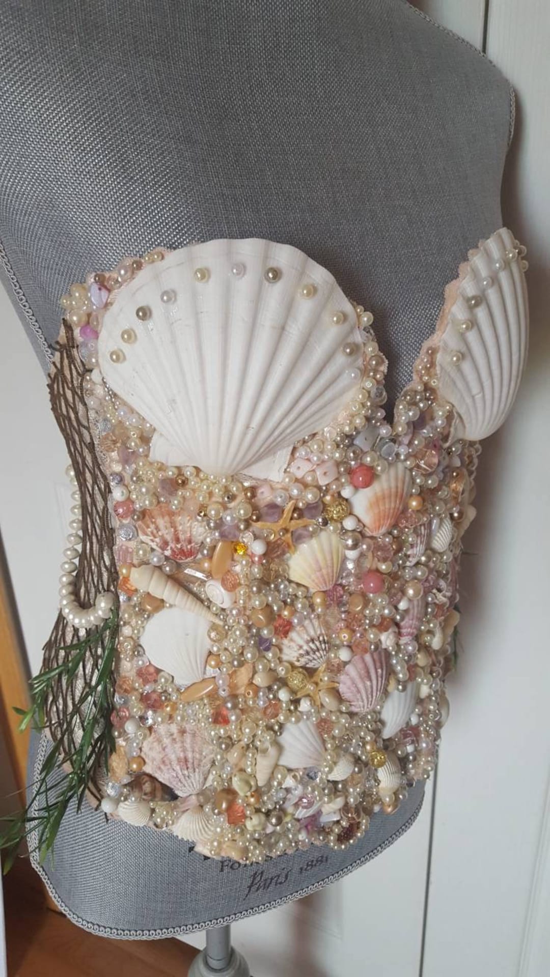 Mermaid Beaded Shell Bustier Top - Etsy
