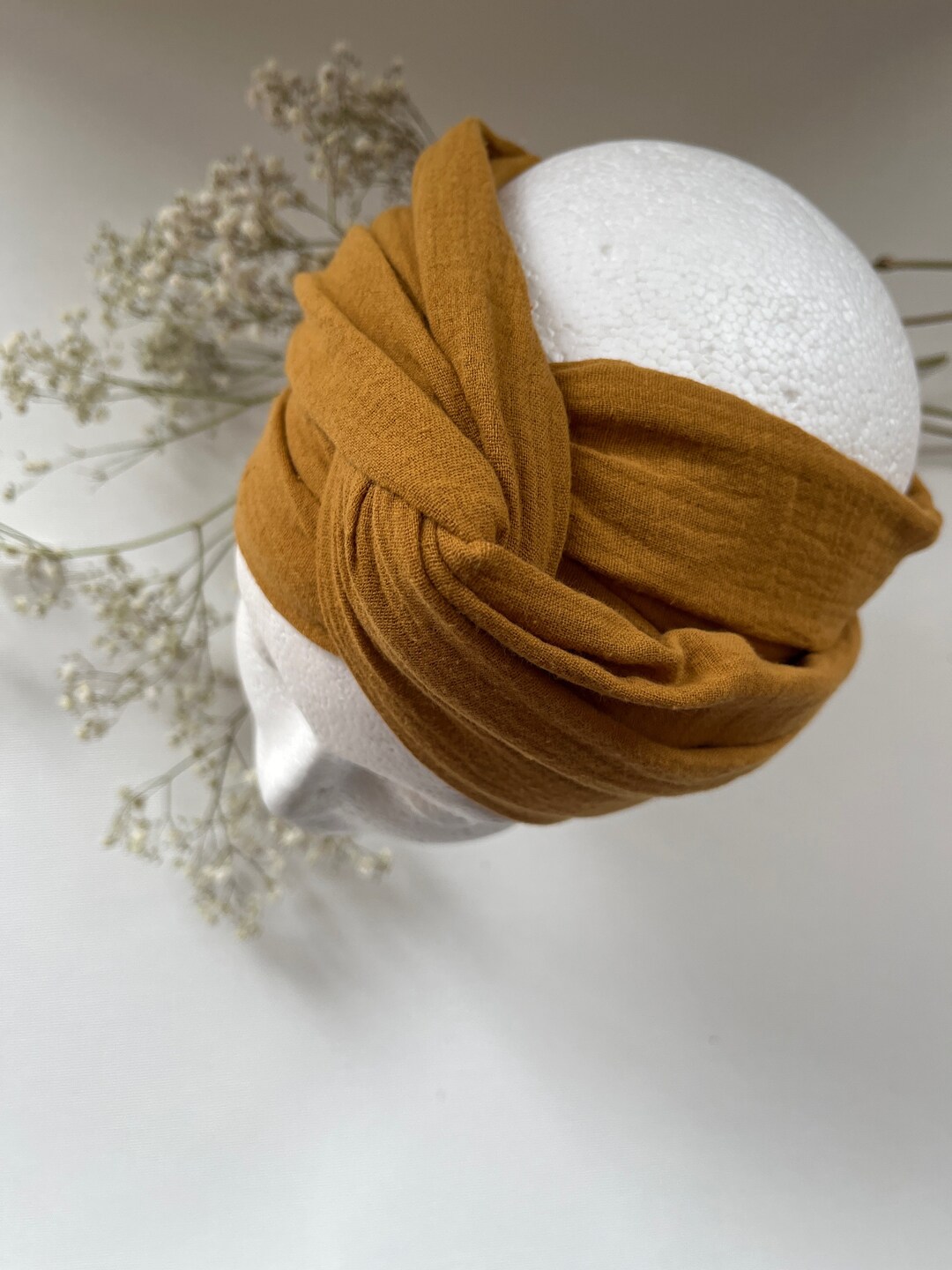 Muslin Hair Band pumpkin for Tying Yourself, Hair Band, Turban Band ...