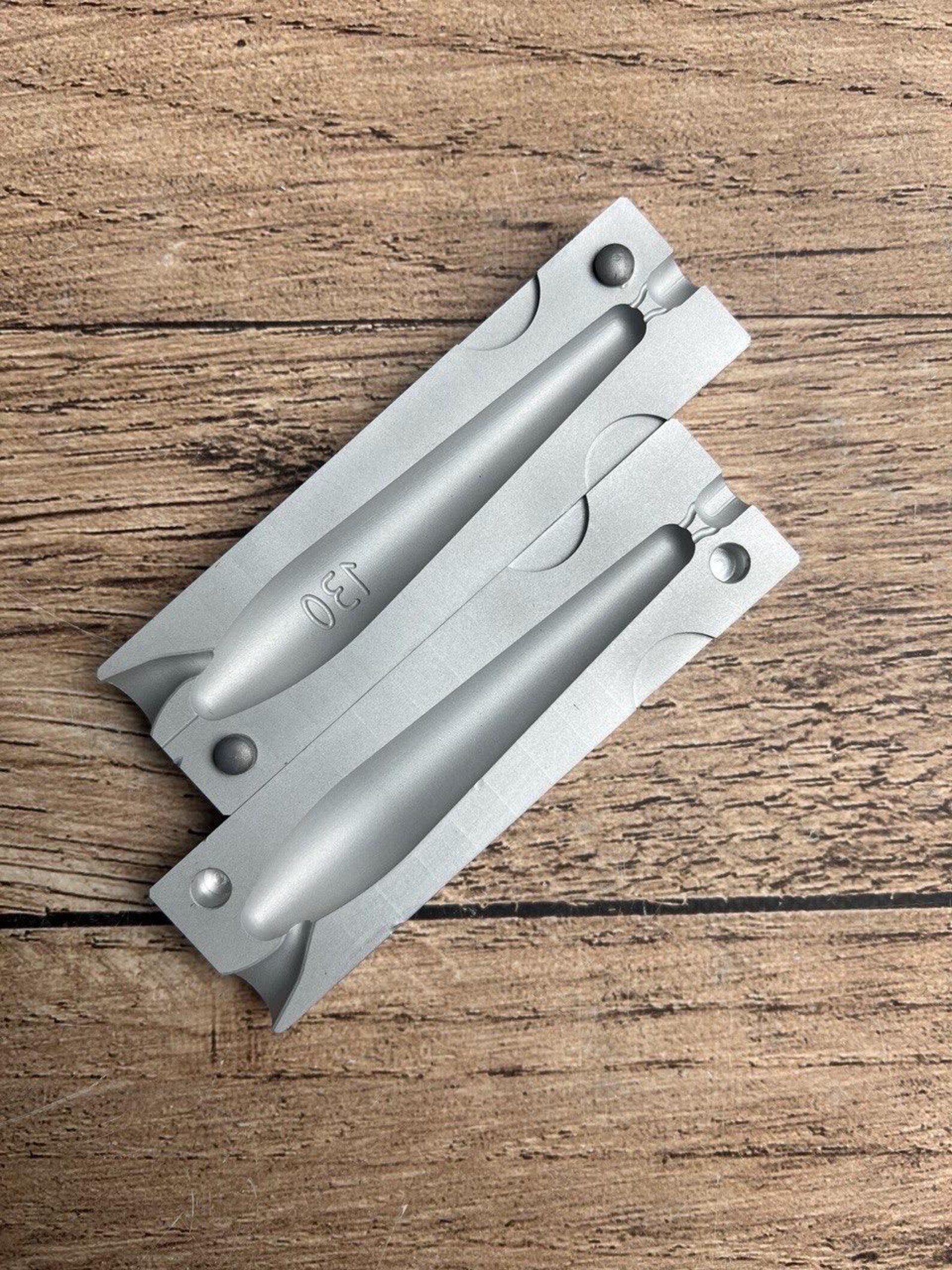 Lead Fishing Weight Molds Torpedo 130 G. 4,58 Oz Fishing Aluminum Mold ...