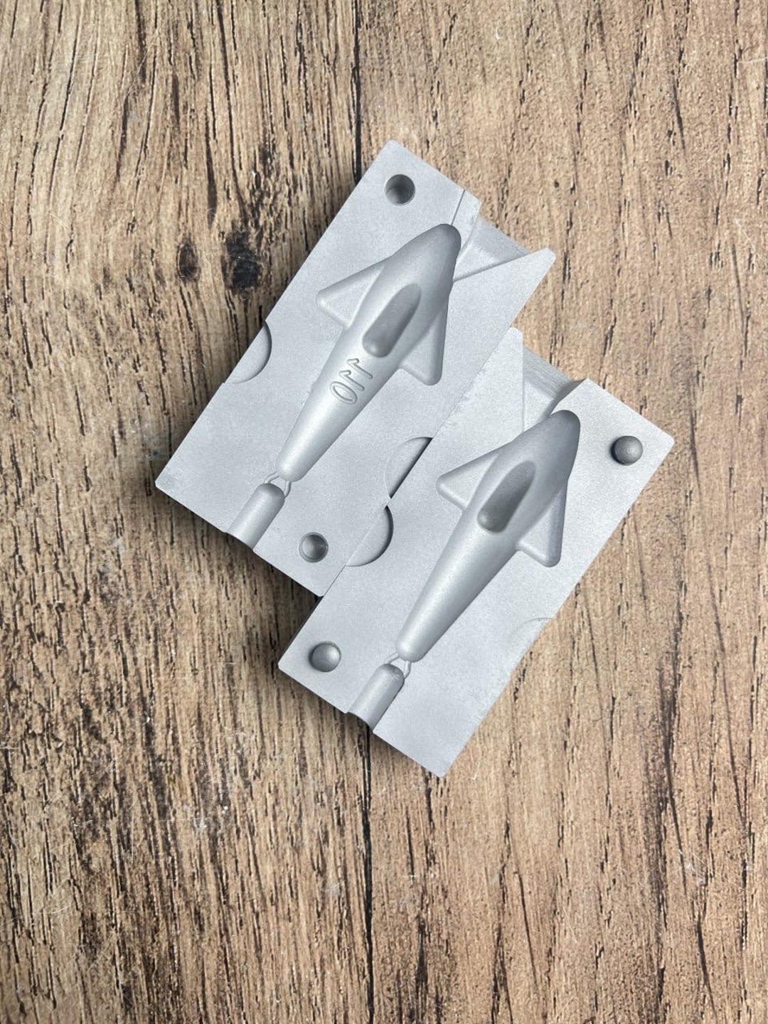 Lead Fishing Weight Casting Molds. Aluminum Fishing Weight Mold, Rocket ...