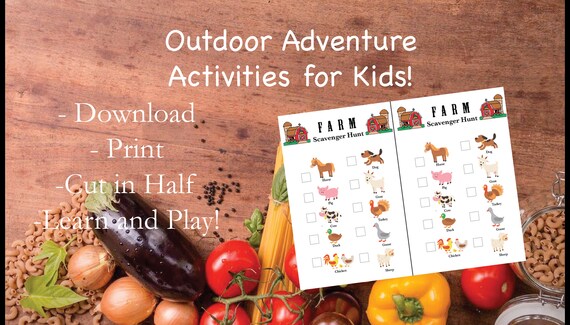 Farm Scavenger Hunt Printable | Etsy