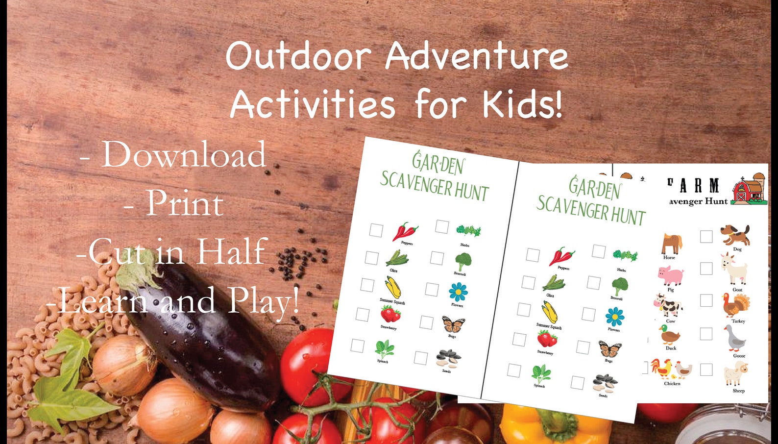 Food Scavenger Hunt Printable Packet for Kids - Etsy