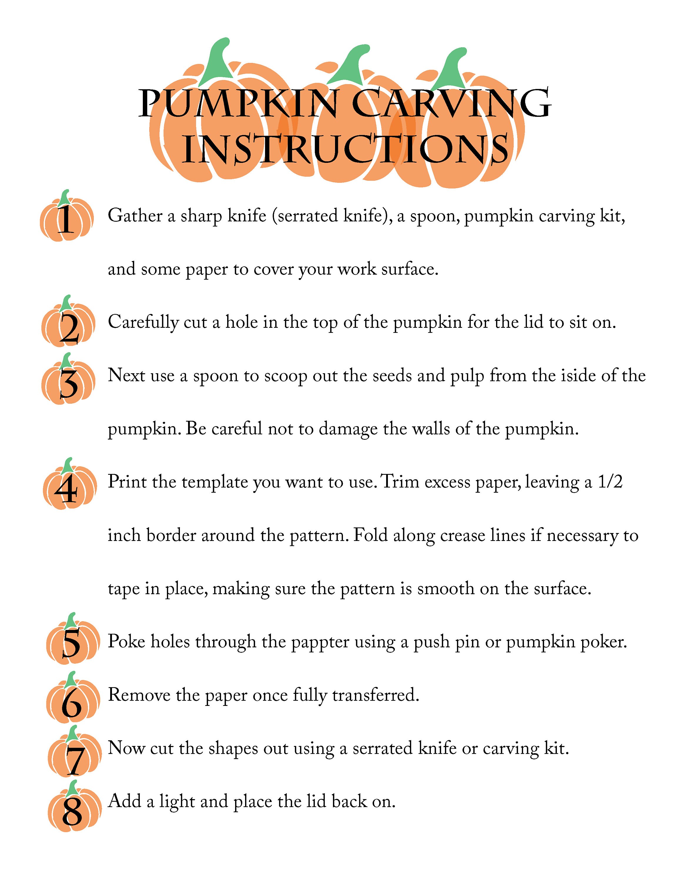 12 Pumpkin Carving Stencils Downloadable Printable With PDF, PNG, SVG - Etsy