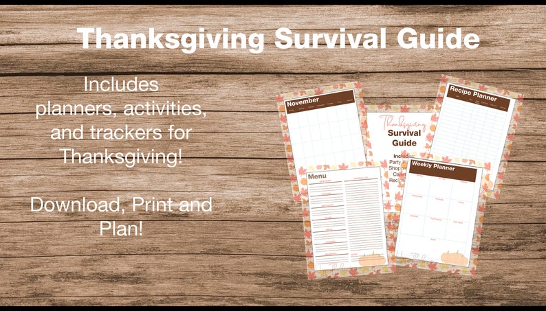 Ultimate Thanksgiving Survival Printable Guide - Etsy
