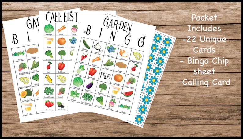 Kid's Garden Bingo Game - Etsy