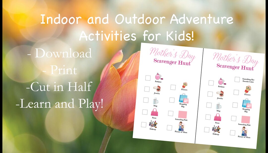 Digital Mother's Day Scavenger Hunt Printable for Kids - Etsy