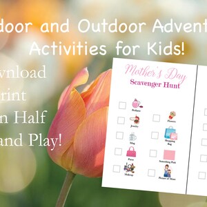 Digital Mother's Day Scavenger Hunt Printable for Kids - Etsy