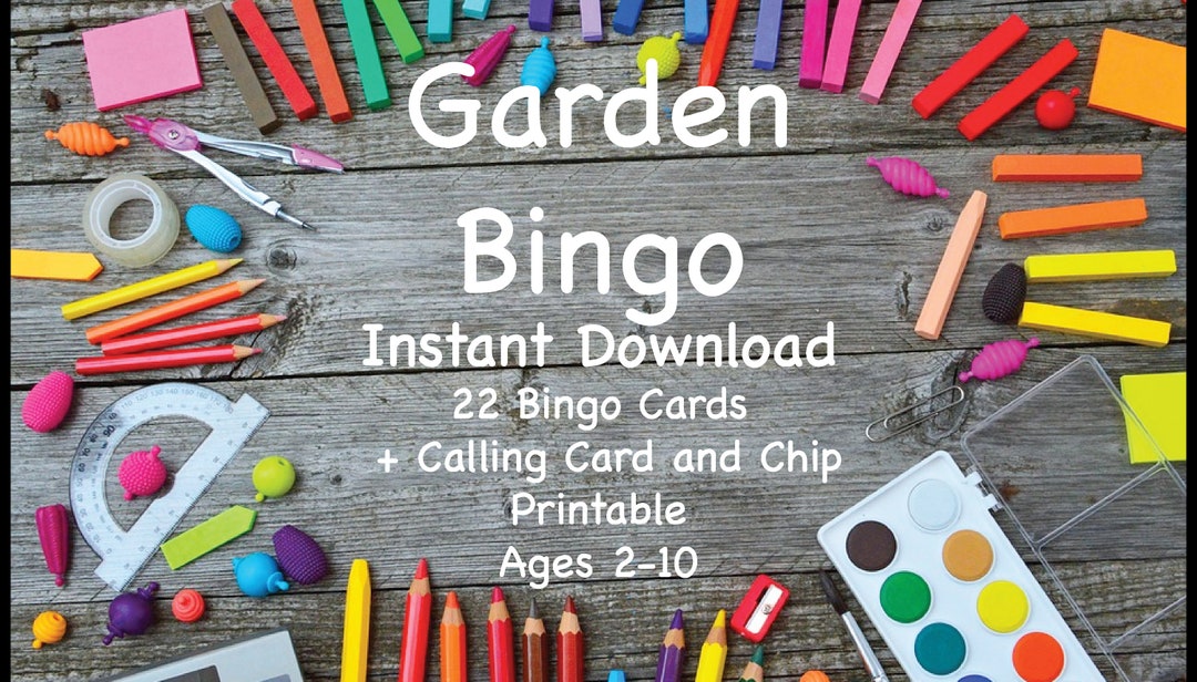 Kid's Garden Bingo Game - Etsy